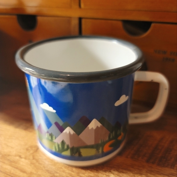 Microsoft | Dining | Microsoft Enamel Mountain Mug | Poshmark